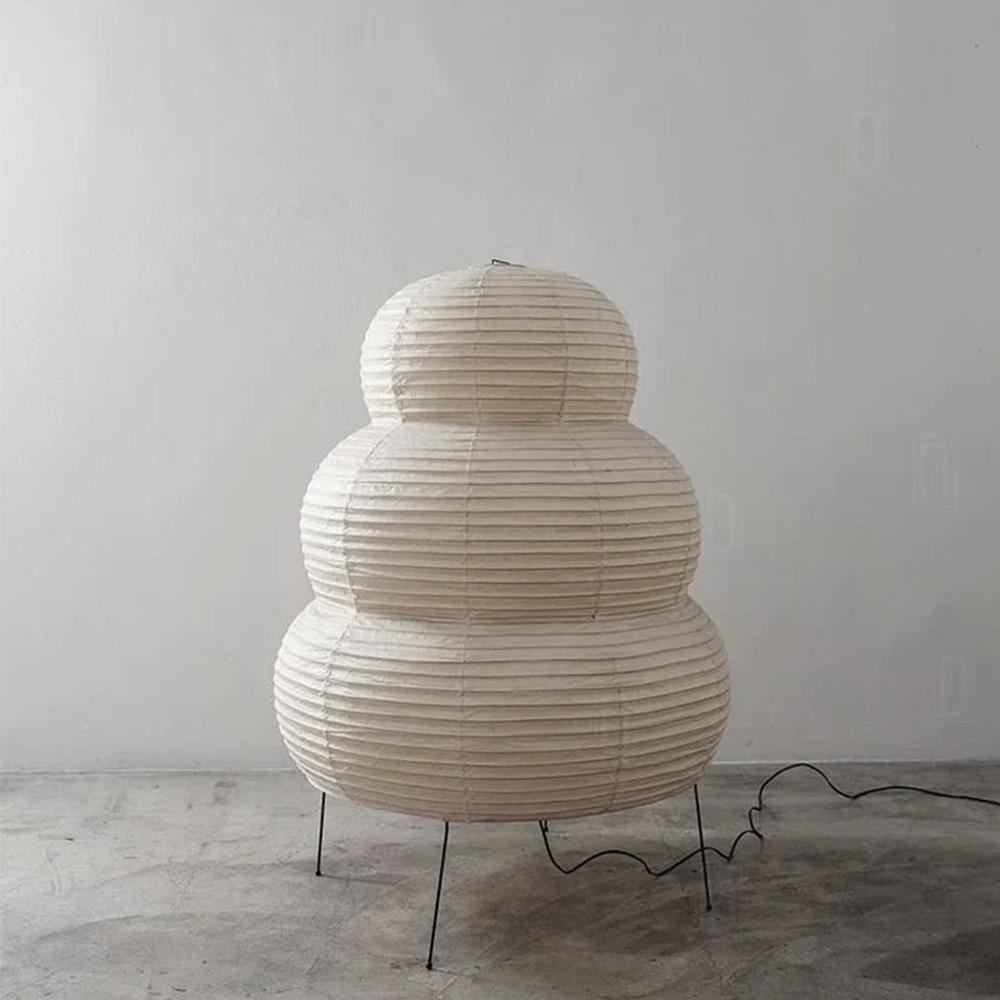 Lámpara de pie estilo japonés Wabi Sabi – diseño minimalista y cálido ...